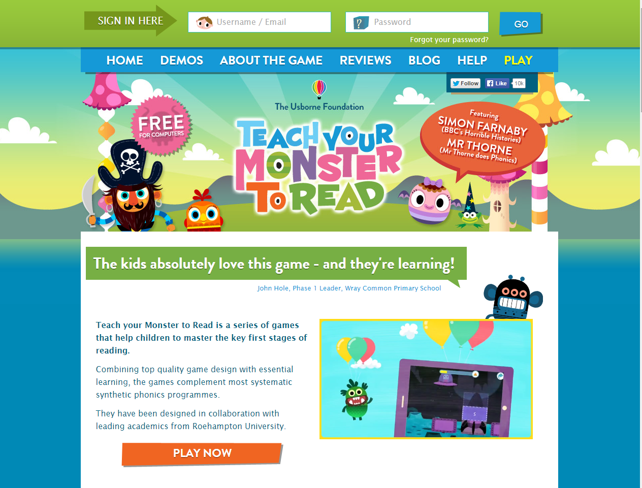 Teach Your Monster to Read - Content - ClassConnect