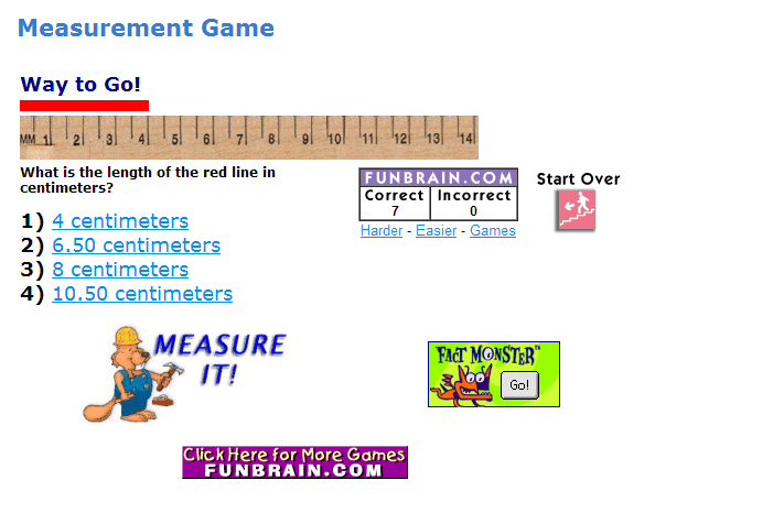 Measurement Game - Content - ClassConnect