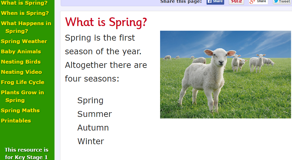 All About Spring - Content - ClassConnect