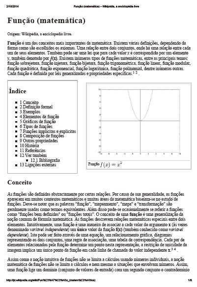 Função (matemática) – Wikipédia - Content - ClassConnect