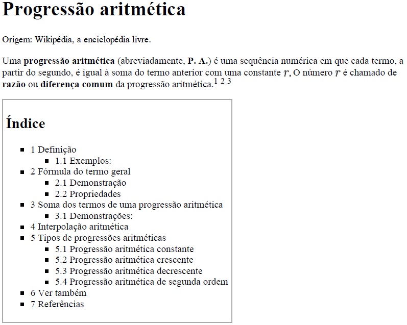 Progressão aritmética - Content - ClassConnect