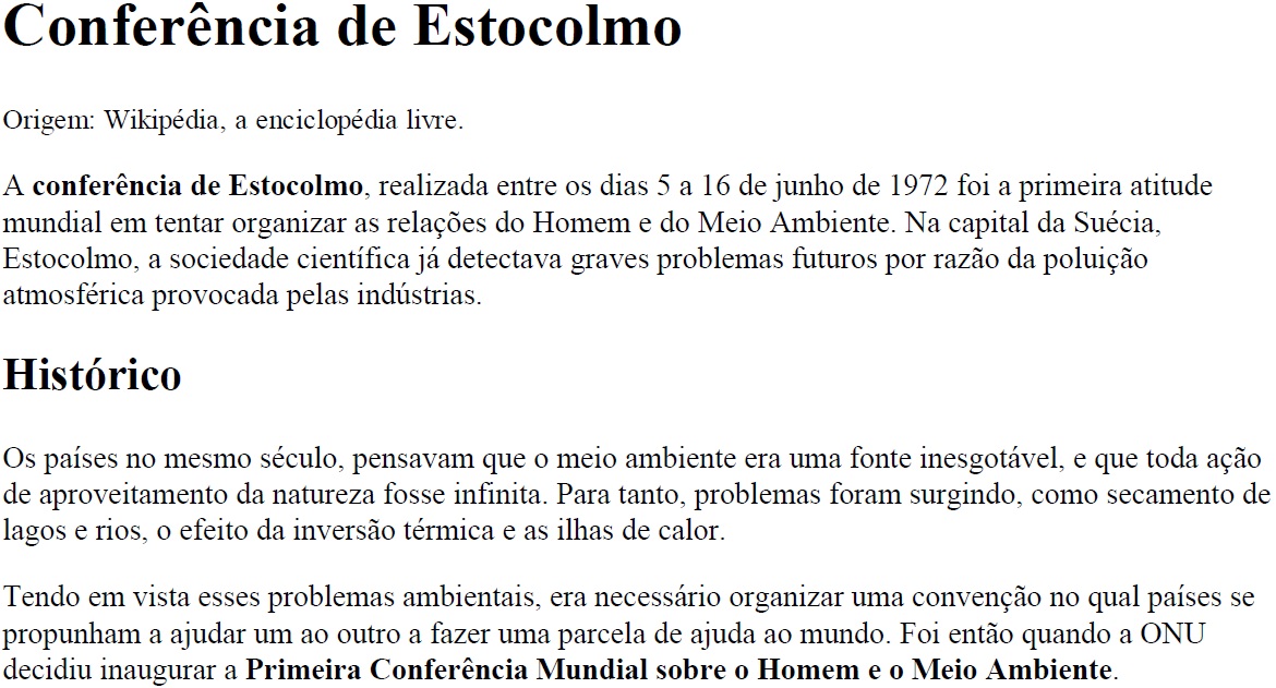 Conferência de Estocolmo - Content - ClassConnect