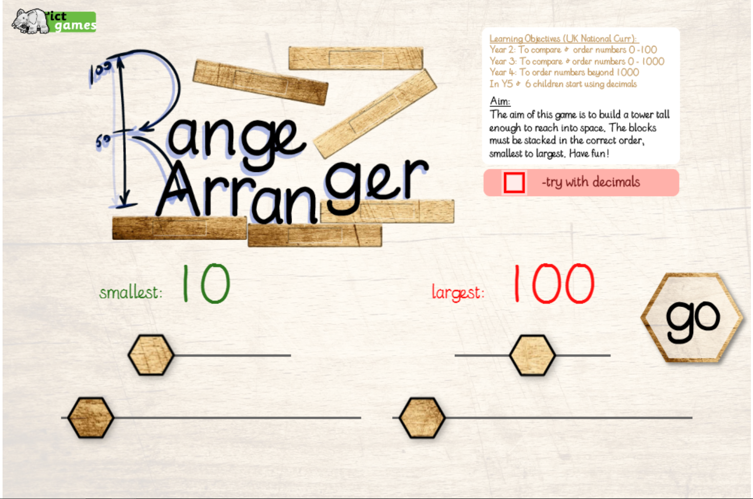 Range Arranger Maths Game at Marisa Randolph blog